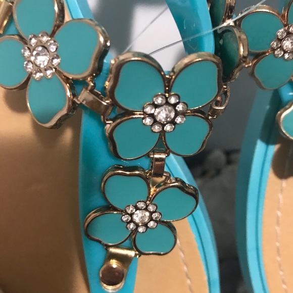 Shoes | Elegant Comfortable Turquoise Sandals Brand New | Poshmark